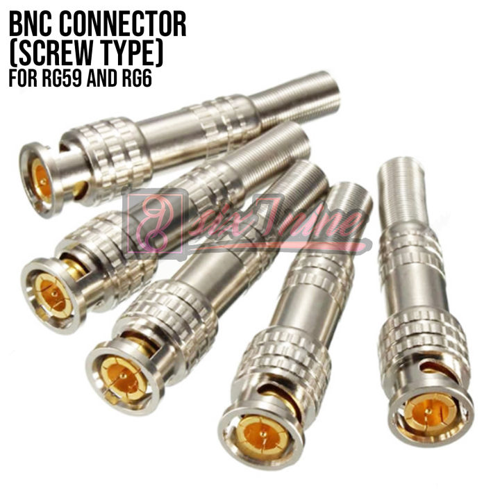 BNC Connector Jack For Coaxial RG59 & RG6 CCTV Camera Heavy Duty ...