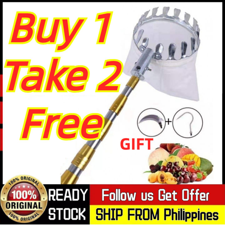 Yoqu Fruit Picker with Long Pole Fruit Picking Stainless Steel High ...