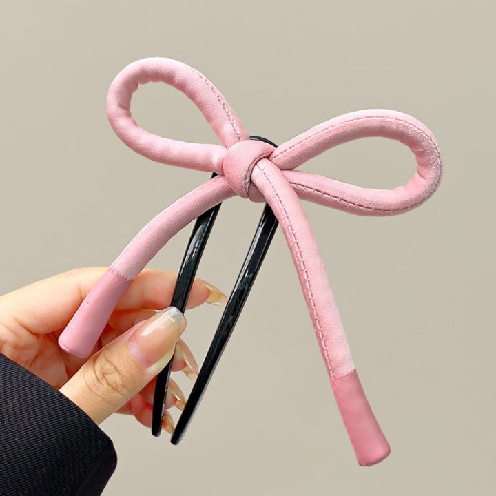 BGGK Nhựa Kẹp tóc hình chữ U Vải Trọng lượng nhẹ Thanh cài tóc hình nơ ...