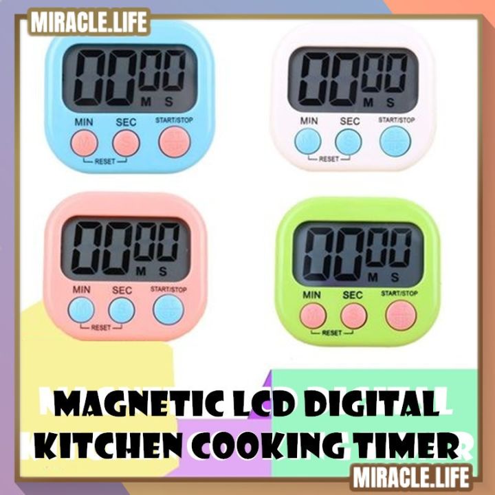 LCD Digital Kitchen Timer Cooking Baking Oven Timer Loud Alarm Clock ...