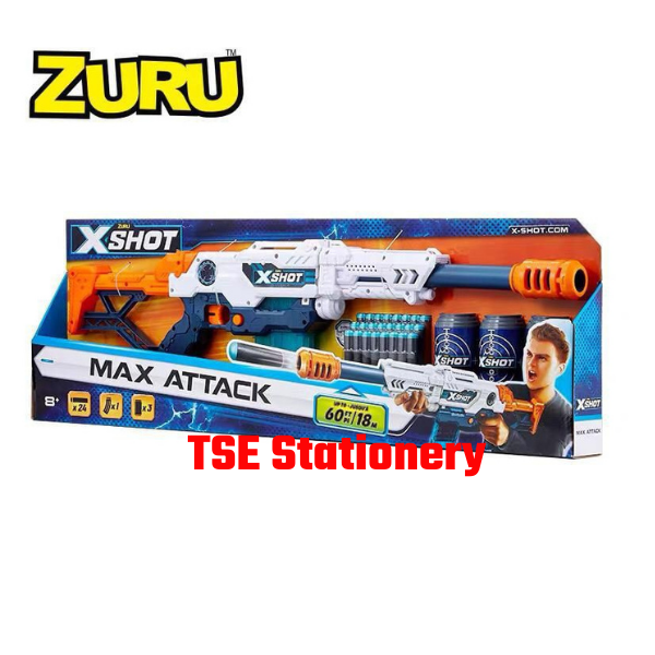 ZURU X-Shots Large Max Attack (24 Darts) Gun Blaster Toy Gun Kids ...