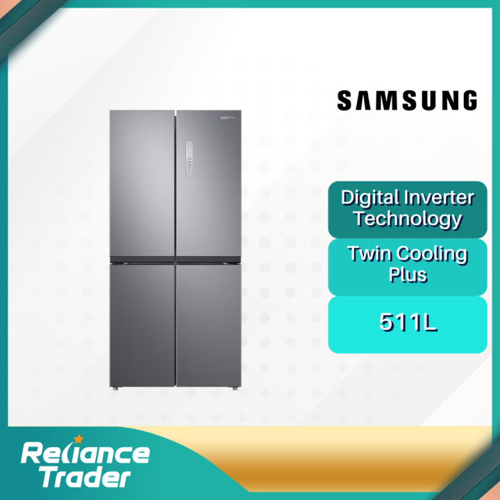 SAMSUNG 511L FRENCH DOOR WITH TWIN COOLING PLUS (GENTLE SILVER MATT) REFRIGERATOR | RF48A4000M9 ...