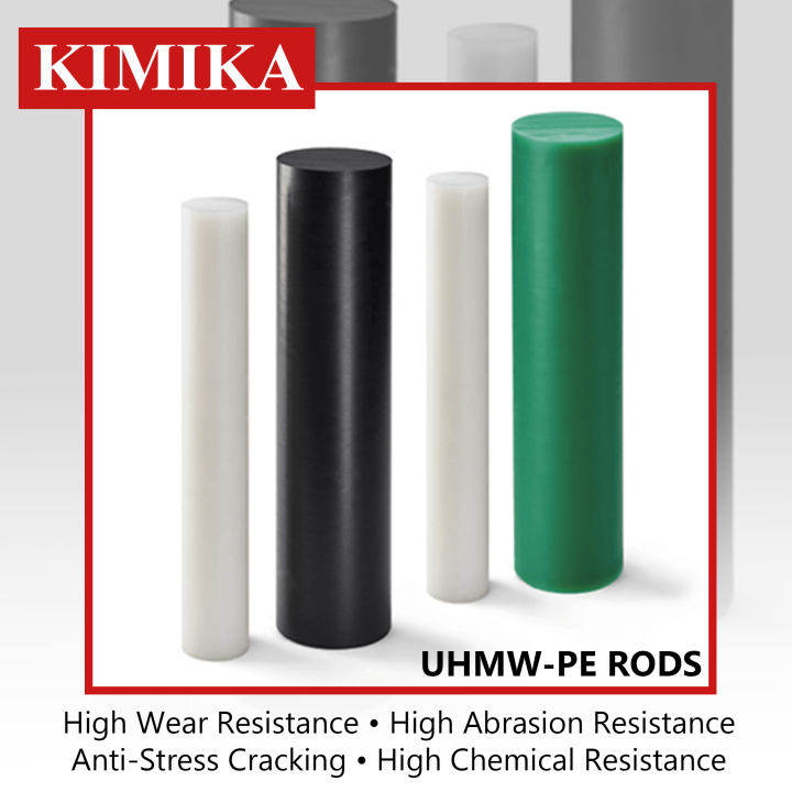 110mm diameter x 8 inches Ultra High Molecular Weight Polyethylene UHMWPE Rod White Engineering ...