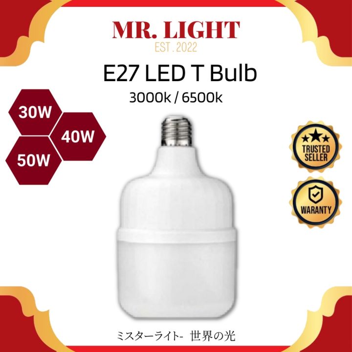 LED Light Bulb E27 Screw Lamp Energy Saving 30w 50w Super Bright White ...
