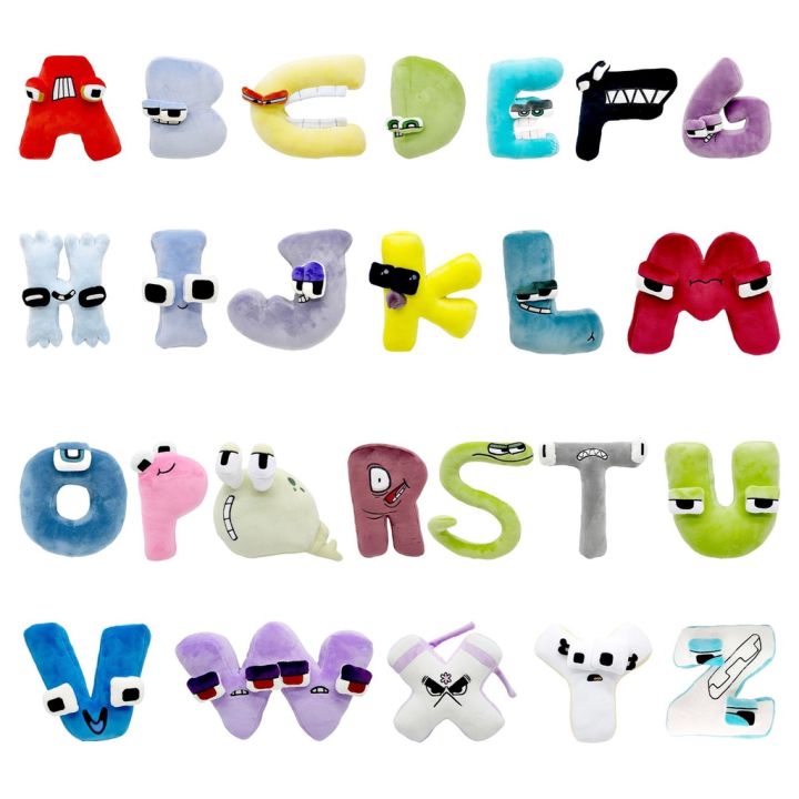 26 PCS Alphabet Plush Toy Alphabets Alphabet Lore Stuffed Doll Preschool Educational English ...
