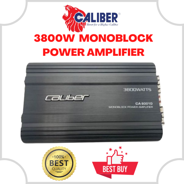 Caliber Monoblack 3800Watts Car Monoblock Power Amplifier ( CA-8001.D ...