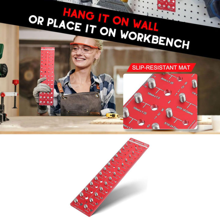 New Nut and Bolt Thread Checker Carbon Steel 28 Thread Identifier Gauge ...