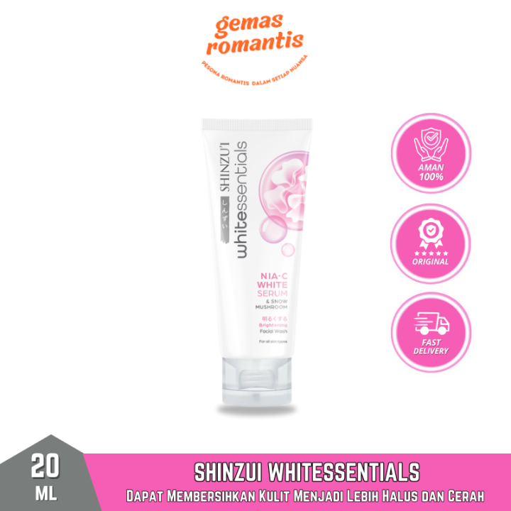 Shinzui Facial Wash Snow & Mushroom 20 ml WHITEssentials | Lazada Indonesia