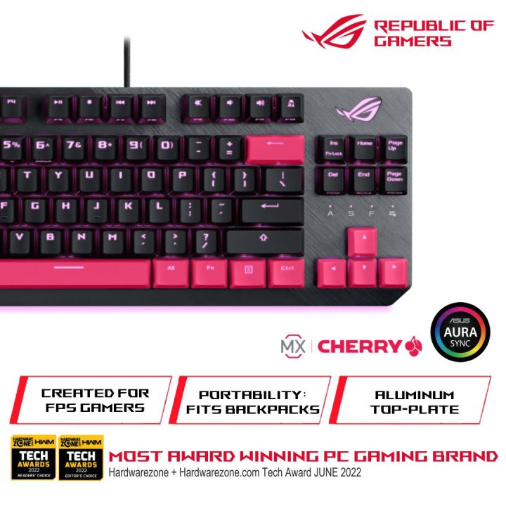 ASUS ROG Strix Scope TKL Electro Punk (X803) wired mechanical RGB ...