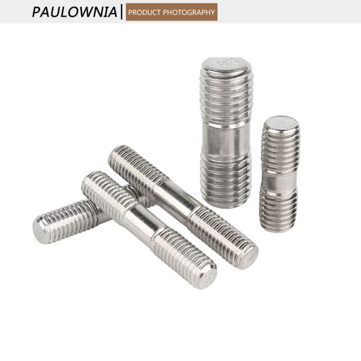 Stainless Steel Double End Thread Rod Dual Head Screws Double-Threaded Bar Stud Bolts Length M3 ...