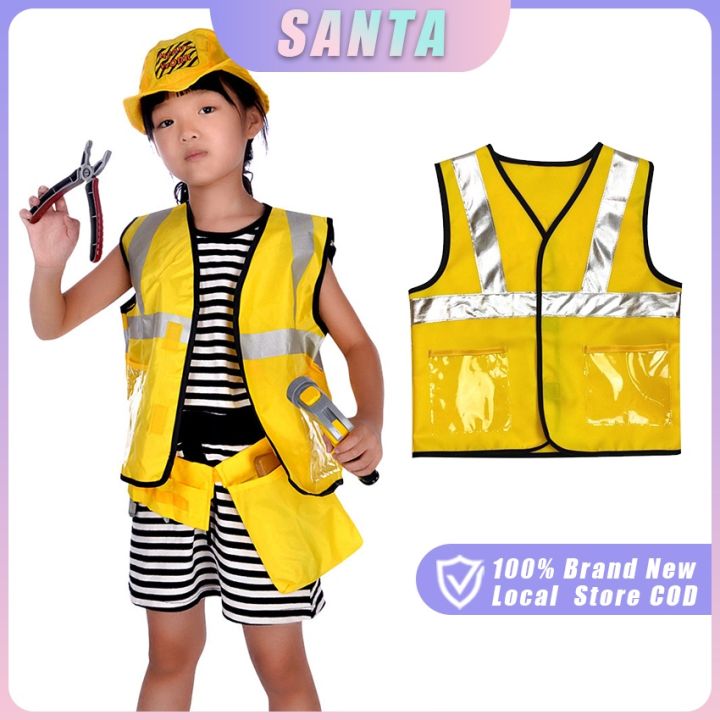 Engineer Vest Construction Worker Cosplay Costume For Boys Engineer ...