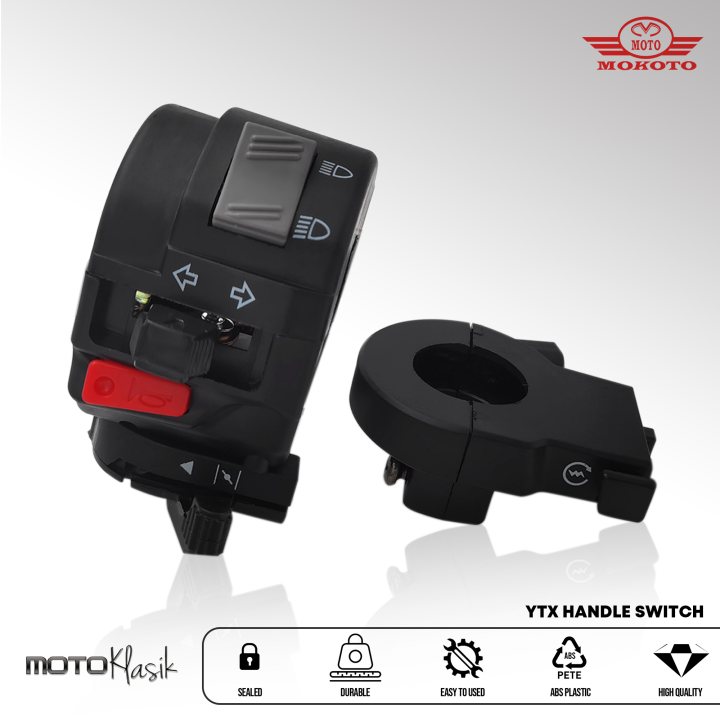 YAMAHA YTX HANDLE SWITCH SET W/ PASSING SWITCH MATTE BLACK LEFT AND ...