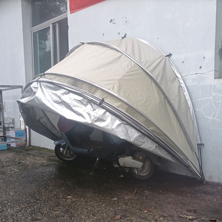 Portable Cover Easy Access Motorcycle Tent Permanently Install on Wall ...