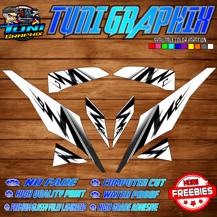 MIO I 125 Lightning Strike Decals Sticker Set in White Series | Lazada PH