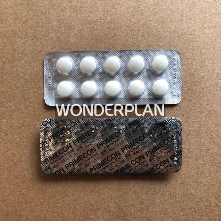Wonder Plan Primecon Simethicone 40mg Chewable Tablet 10s 1 Strip | Lazada