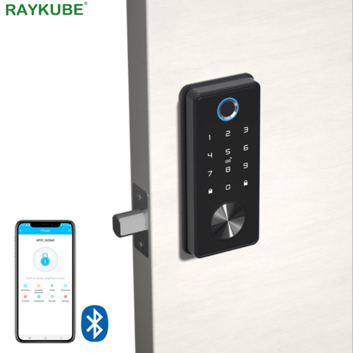 RAYKUBE T1 Black Intelligent Door Lock TT Lock App Smart Home Safe ...