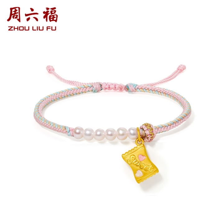 ZHOU LIU FU 周六福 24K Solid Gold Bracelets for Women, Real Pure Gold ...