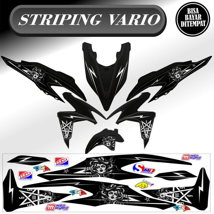 STRIPING VARIASI STICKER HONDA VARIO LED NEW 125/150 STICKER MEDUSA | Lazada Indonesia