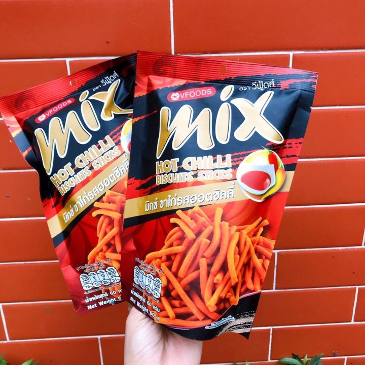 Snack bim bim que Mix Vfoods Thái Lan 60g vị tỏi ớt cay | Lazada.vn