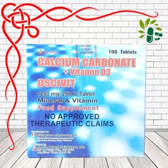 OSCIVIT (Calcium Carbonate + Vitamin D3) 100 Tablets | Lazada PH