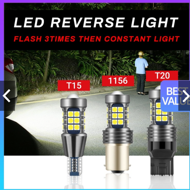 1PC 27LED Car Reverse Light Bulb Flash & Non Flash T15/W16W T20/7440 ...