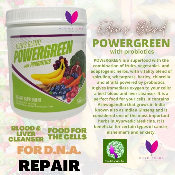 Eden's Blend Powergreen with Probiotics Dietary Supplement tub | Lazada PH