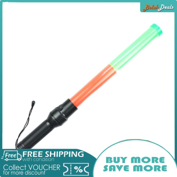 BolehDeals LED Traffic Control Stick Red Green Light Warning Stick for ...