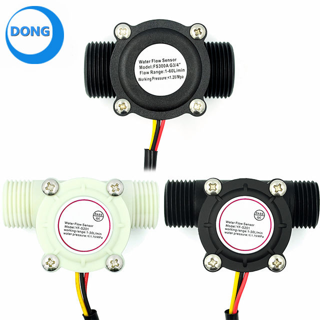 YF-S201 Water Flow Sensor 4/6-point Interface G1/2 Water Heater ...
