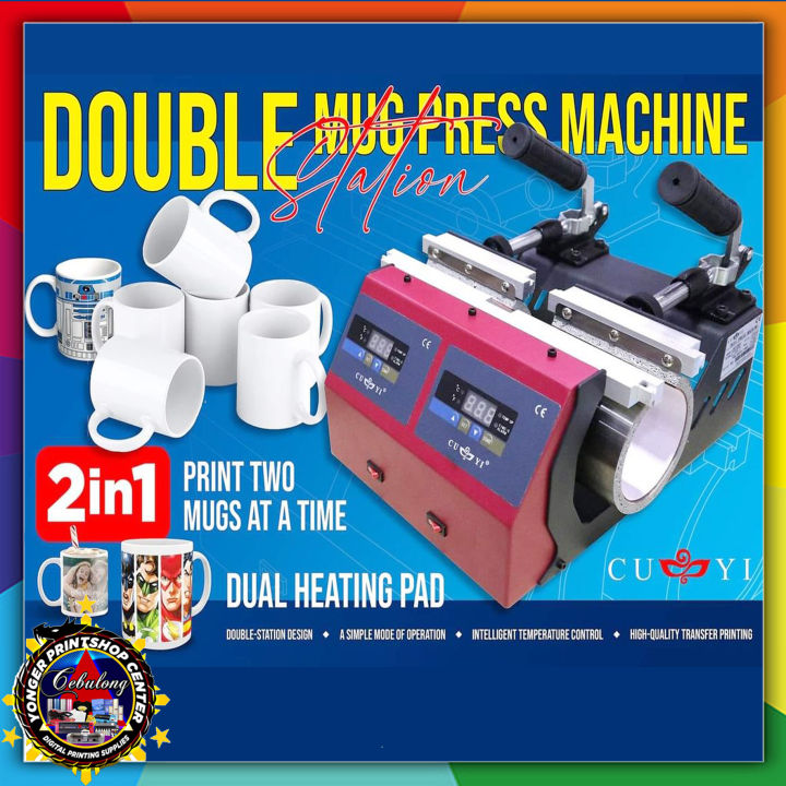 CUYI DOUBLE STATION MUGPRESS MACHINE (2in1) | Lazada PH