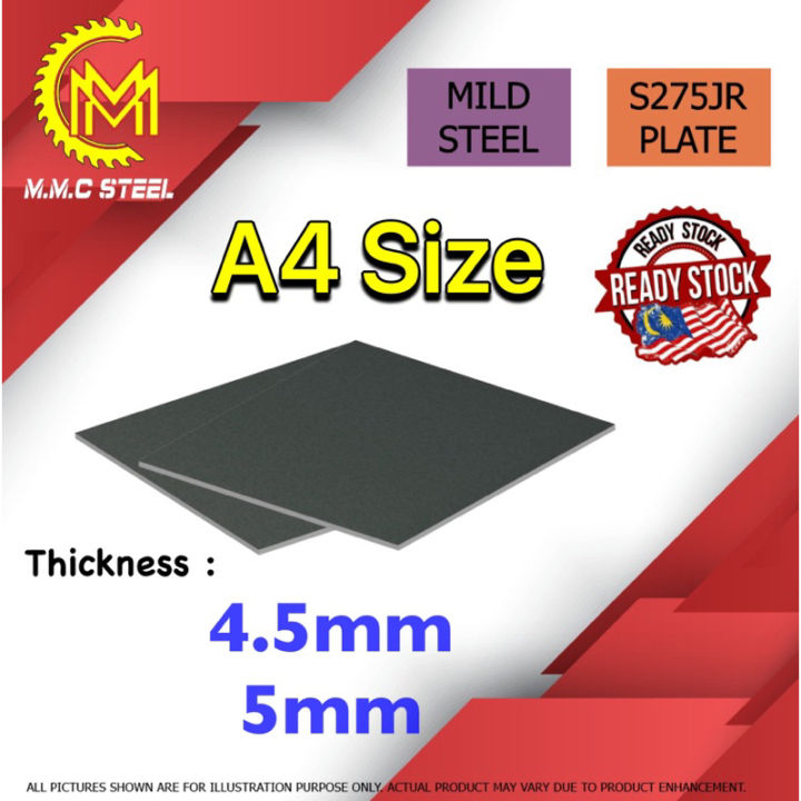 Mildsteel Plate A4 Size ( 4.5MM / 5MM ) Besi Plate Custom Size ...