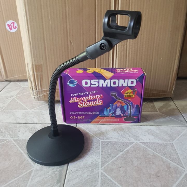 Stand Mic Meja Spiral Full Besi Osmond OS-267/Stand Microphone | Lazada ...
