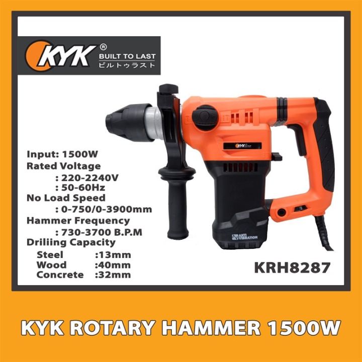 WISHGATE KYK Rotary Hammer 1500W KRH8287 (AUTHENTIC) | Lazada PH