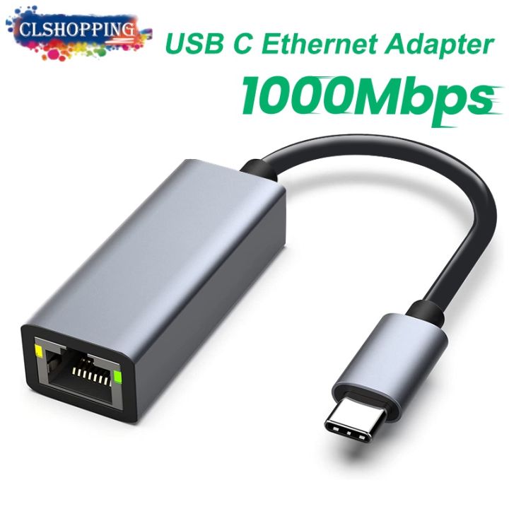 USB C to Ethernet Adapter, type c Thunderbolt 3 to RJ45 Gigabit ...