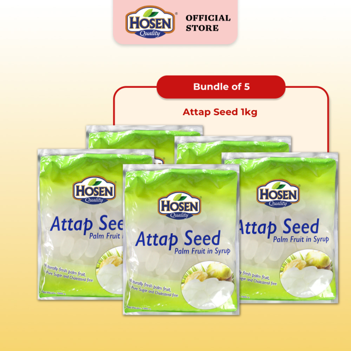 [Bundle of 5] Hosen Attap Seed 1kg (Palm Seed in Syrup) (Exp: 09/2026 ...