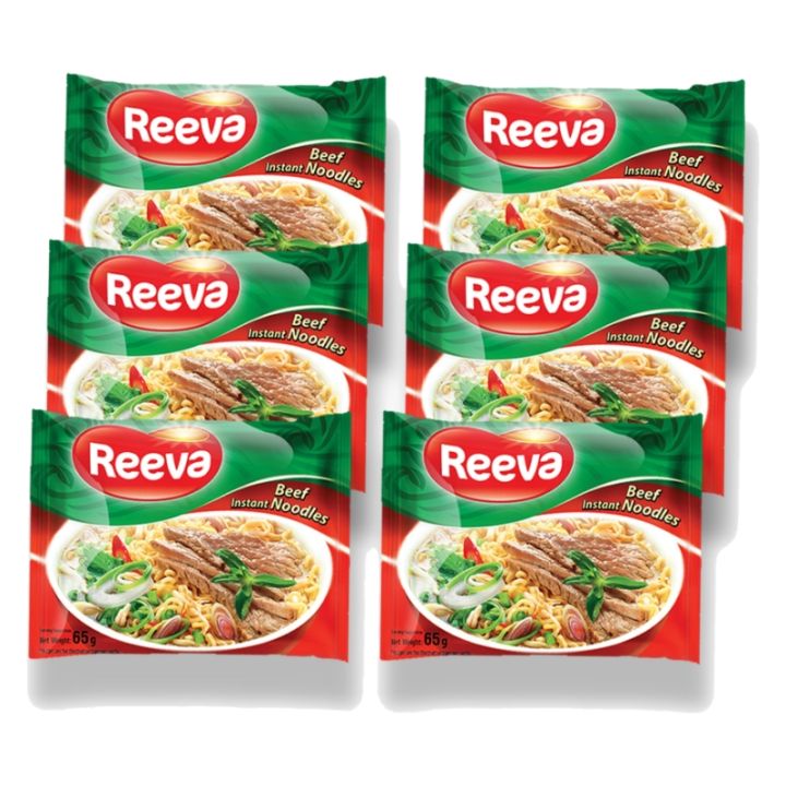Reeva Beef Instant Noodles 65g x 6 | Lazada PH