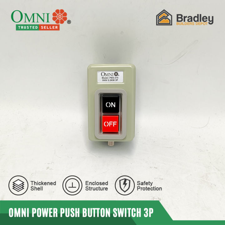 Omni Power Push Button Switch 3P (10A | 15A) | Lazada PH