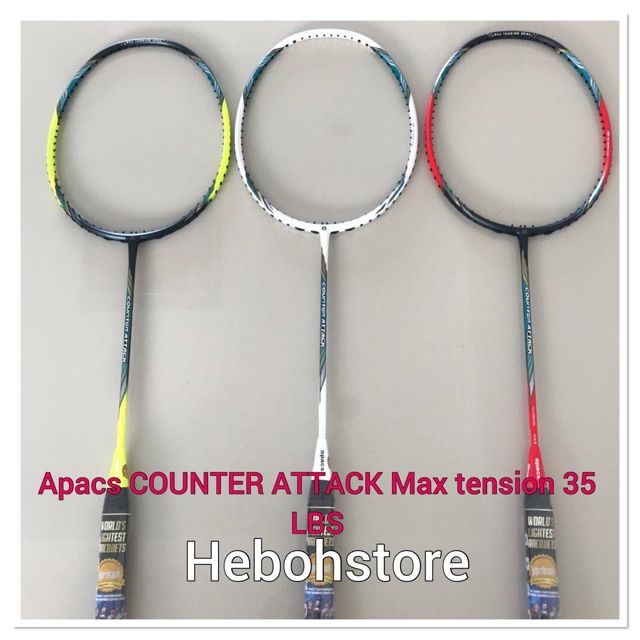 Raket Badminton New Apacs COUNTER ATTACK BISA KUAT 35 LBS ORIGINAL ...
