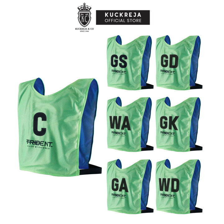 Trident Reversible Netball Bibs Set - Green/Blue (Senior) | Lazada ...