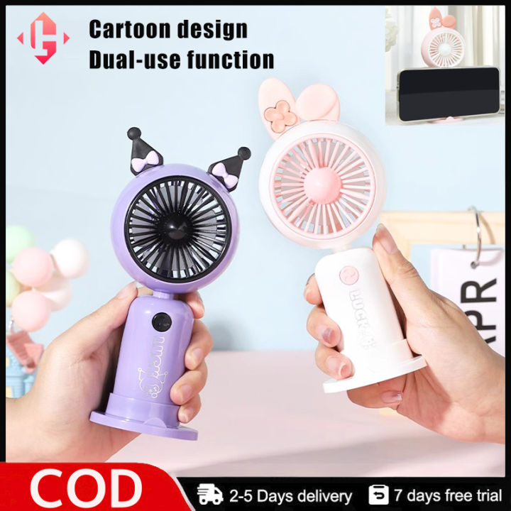 Sanrio Cartoon fan Rechargeable USB fan Portable Mini fan Outdoor ...