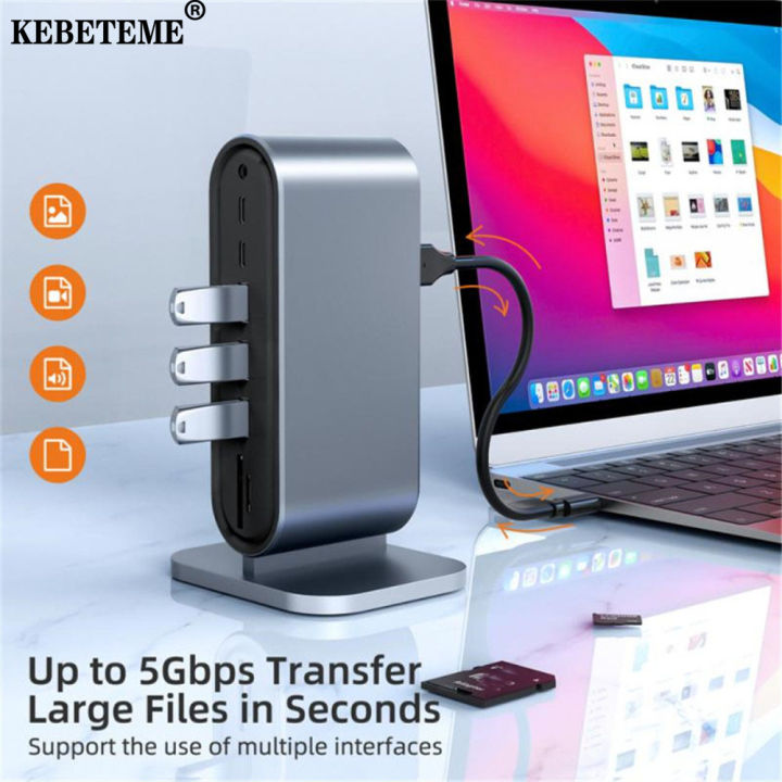 KEBETEME 12 In 1 Type C Extensor รางช่องยูเอสบี PD100W USB USB-C 3.5มม. ... KEBETEME 12 In 1 Type C Extensor รางช่องยูเอสบี PD100W USB USB-C 3.5มม. ...