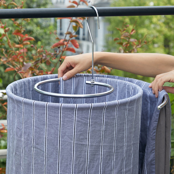 Outdoor Home Balcony Hanger Stainless Steel Save Space Round Spiral ...