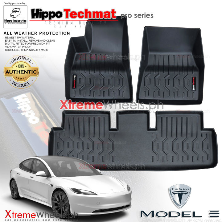 Tesla Model 3 Hippo Techmat Pro Serries Deep Dish Floor Matting 1st-2nd ...