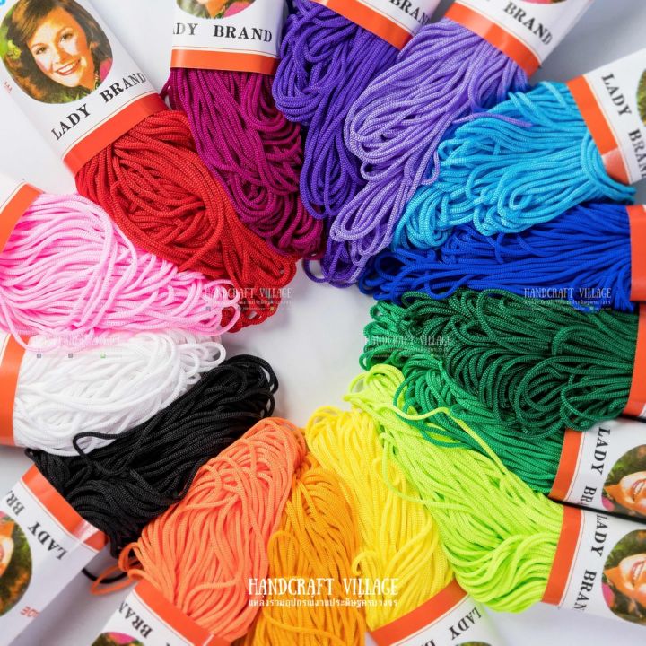 ไหมญี่ปุ่น Lady Brand คุณภาพดี สีสด สำหรับทำงานประดิษฐ์ พวงกุญแจ ตุ๊กตา ...