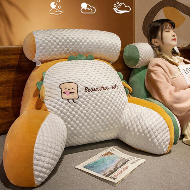 Cartoon Lumbar Pillow Back Waist Cushion Arm Support Bed Reading Rest ...