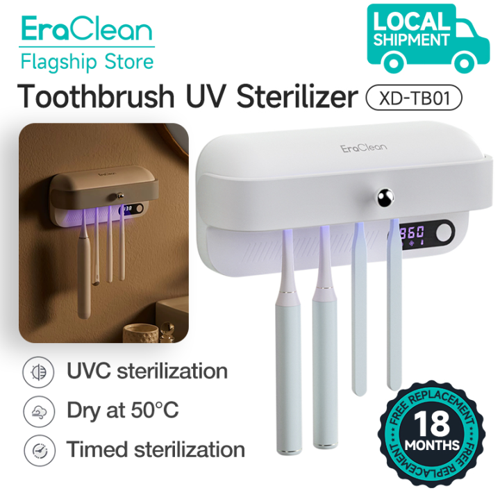 EraClean XD-TB01 Toothbrush UV Sterilizer Tooth Brush Holder with UV ...