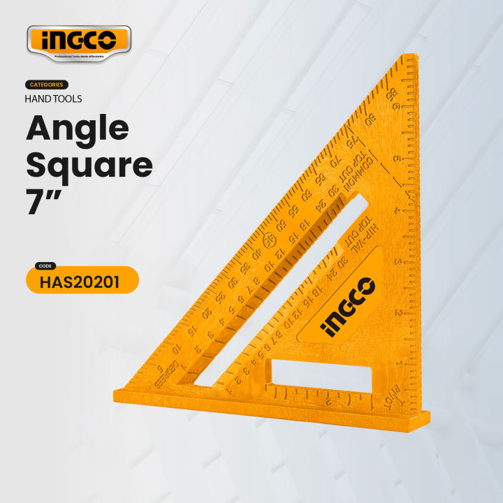 Ingco 7" Angle Square 18cm Hand Tool for Wood Working HAS20201 ...