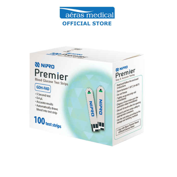 Nipro Premier Test Strips 100s - Diabetes Blood Glucose Monitoring ...
