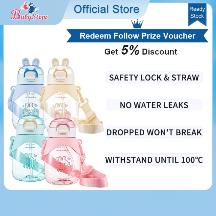 BABYSTEPS Water Bottle With Straw Botol Air Budak Water Bottle Kids ...