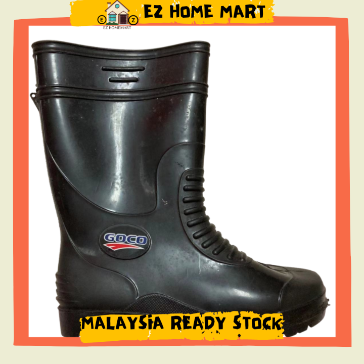 GOCO 968 BLACK RUBBER BOOT WELLINGTON BOOT | Lazada