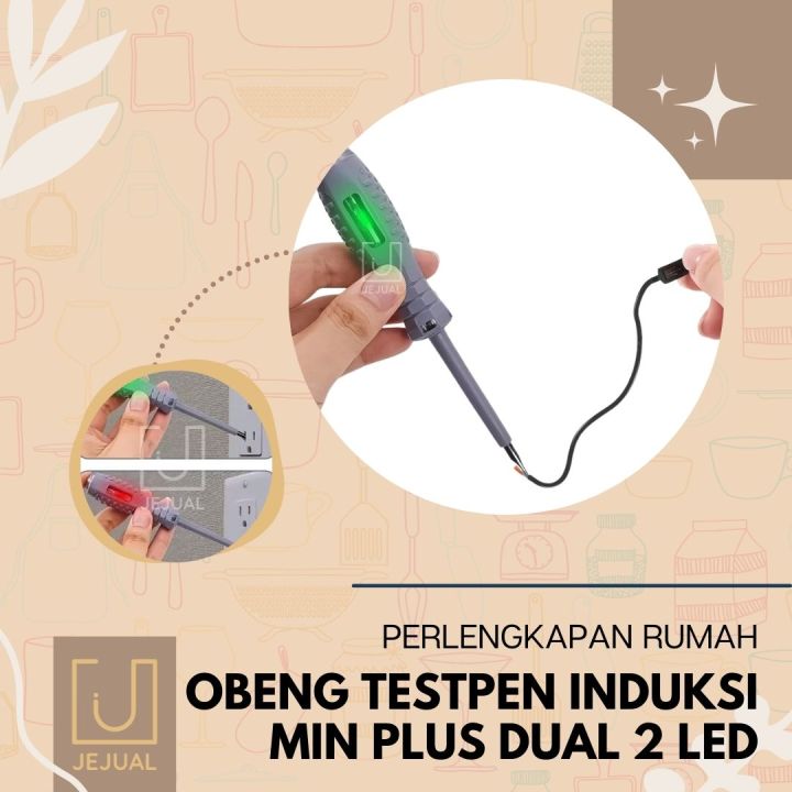 Obeng Testpen Induksi Min Plus 2 Dual LED Alat Cek/Deteksi Kabel Putus ...